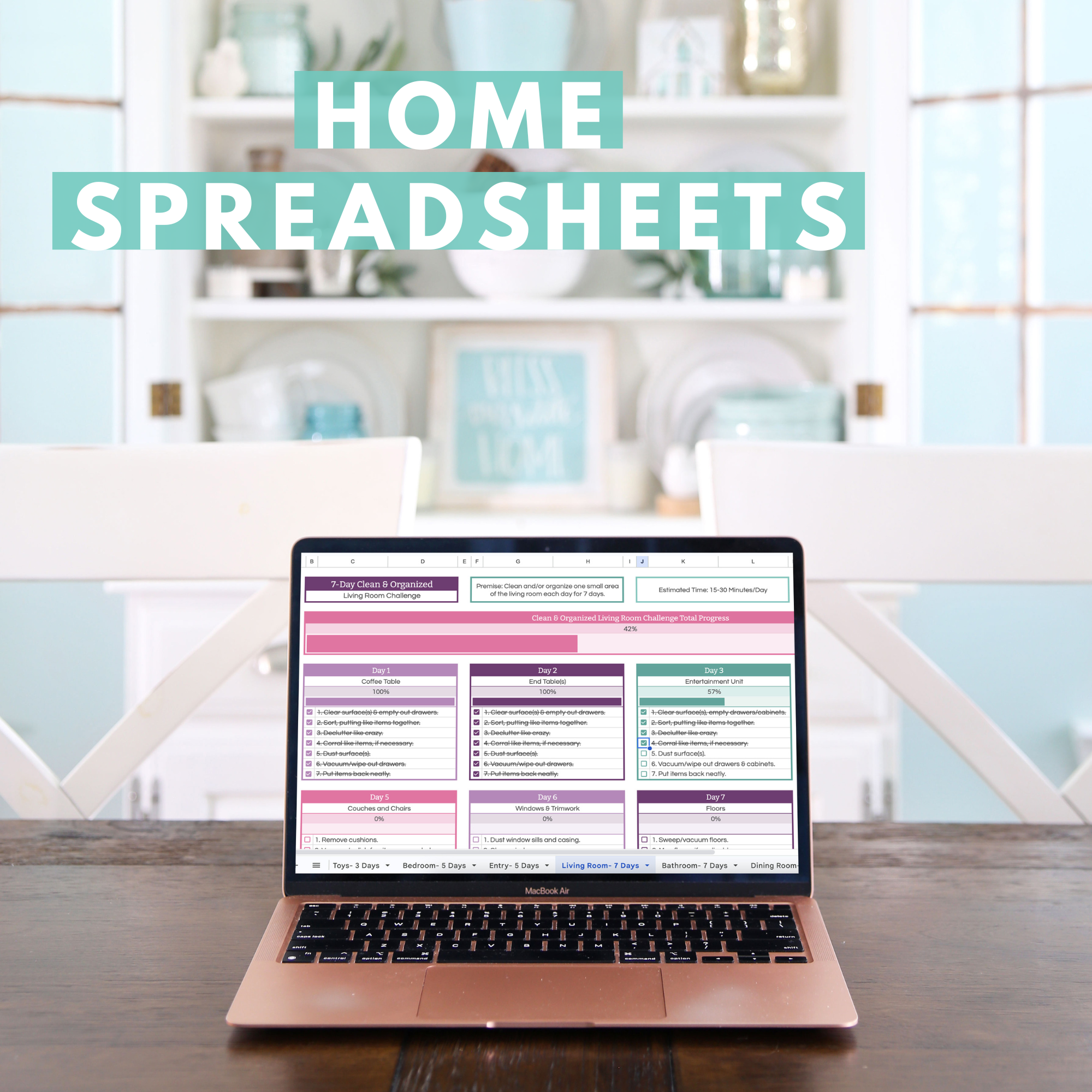 Home Spreadsheets – Abby Organizes