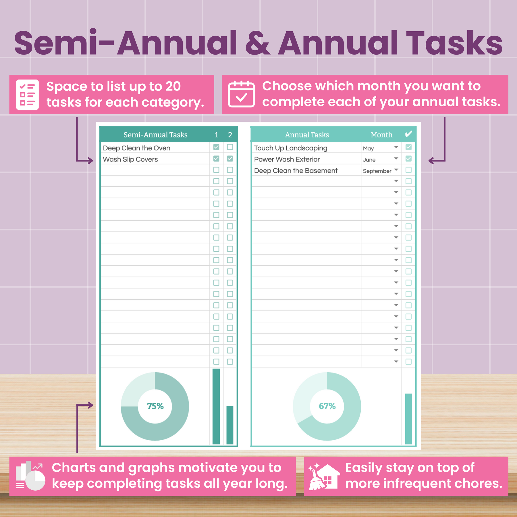 Cleaning and Home Maintenance Spreadsheet for Google Sheets – Abby ...