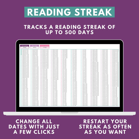 Reading Tracker Spreadsheet for Google Sheets – Abby Organizes