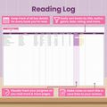 Reading Tracker Spreadsheet for Google Sheets – Abby Organizes
